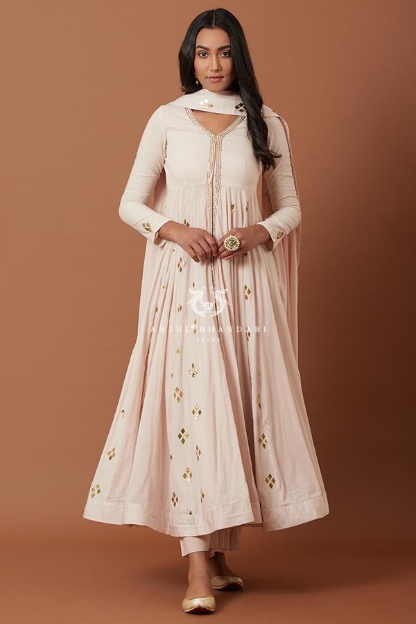 Onion Pink Anarkali Set – Anjul Bhandari